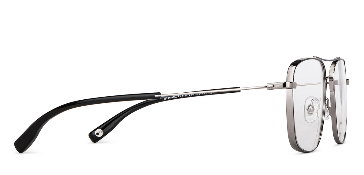 Black Rectangle Full Rim Unisex Eyeglasses By John Jacobs 148771 Lenskart