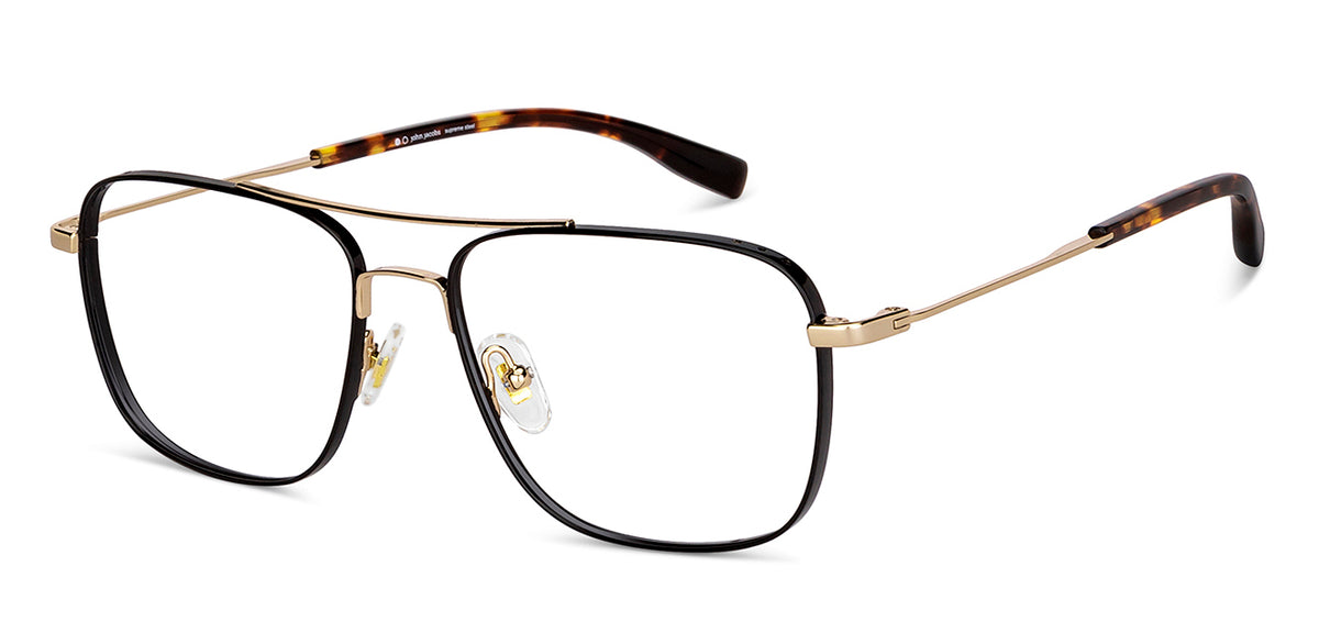 Black Rectangle Full Rim Unisex Eyeglasses By John Jacobs 148772 Lenskart