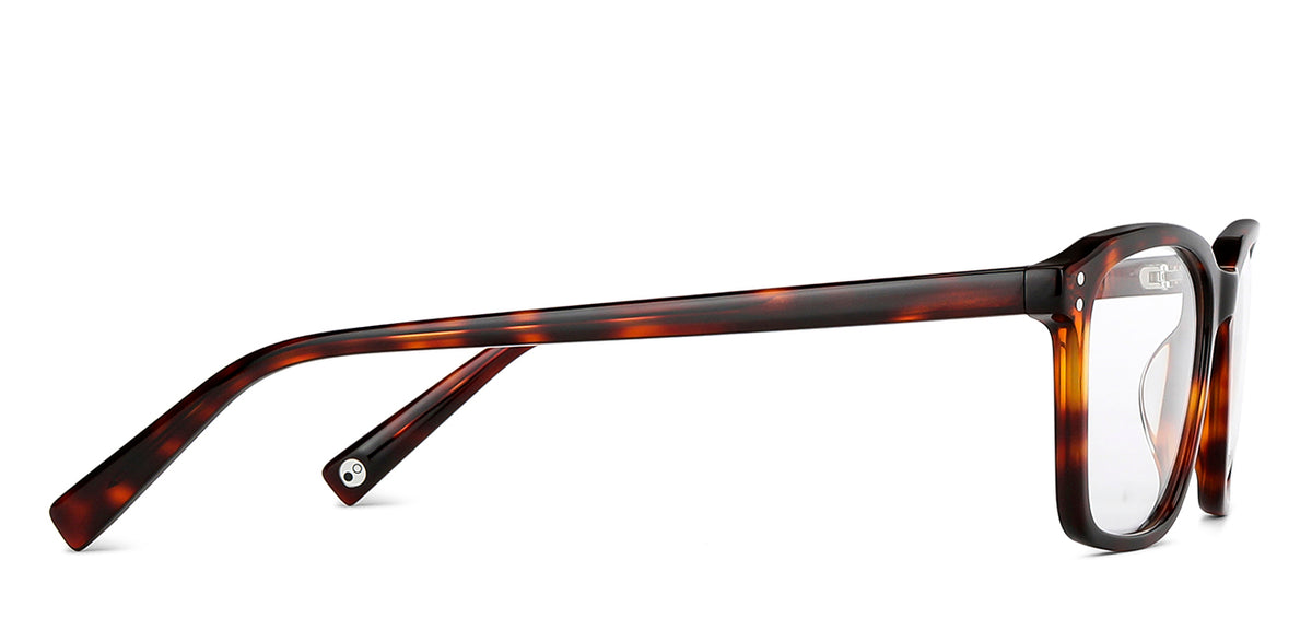 Tortoise Rectangle Full Rim Unisex Eyeglasses By John Jacobs 148304