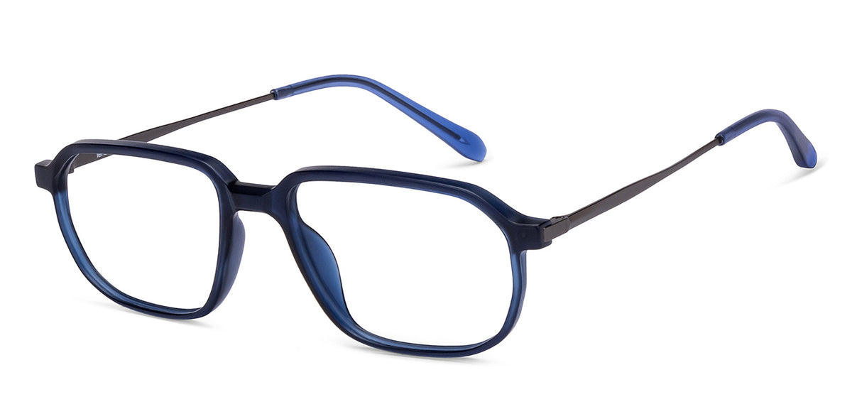 Blue Rectangle Full Rim Unisex Eyeglasses By Lenskart Air 206732