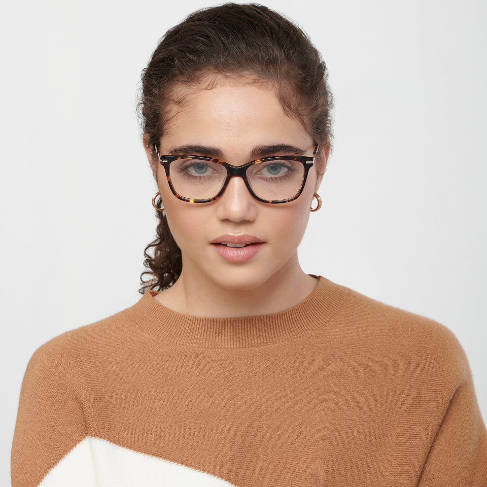 Tortoise Cat Eye Full Rim Women Eyeglasses By Fossil 150144 Lenskart