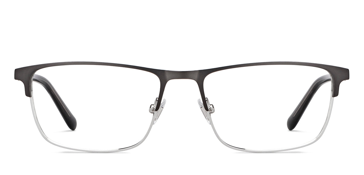 Grey Rectangle Full Rim Men Eyeglasses By Fossil 150127 Lenskart