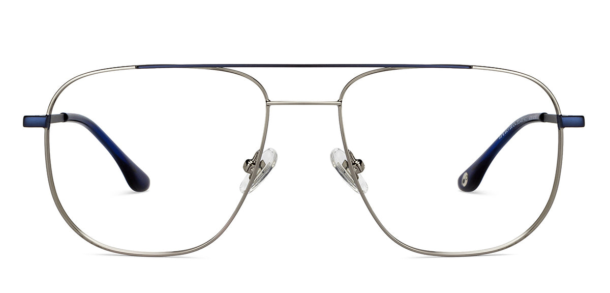 Gunmetal Square Full Rim Unisex Eyeglasses By John Jacobs 201400 Lenskart