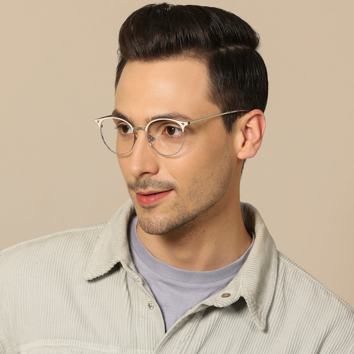 White Cat Eye Full Rim Women Eyeglasses By John Jacobs 138353 Lenskart
